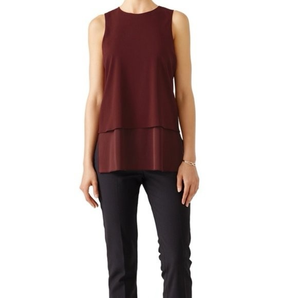 Theory | Tops | Theory Burgundy Sleeveless Top | Poshmark